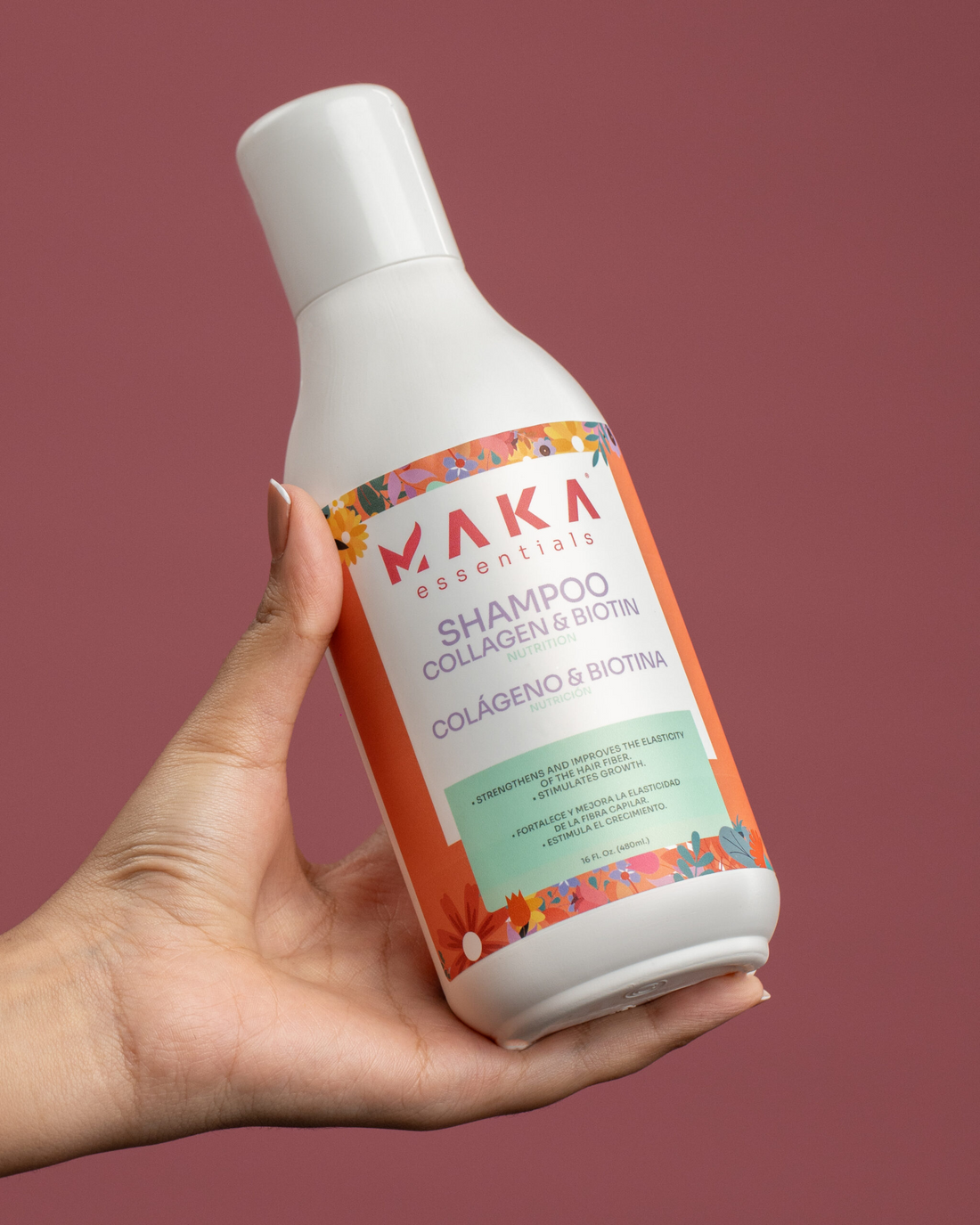 Shampoo de Colágeno y Biotina – Nutrición, 16 Oz. – MAKA ESSENTIALS.