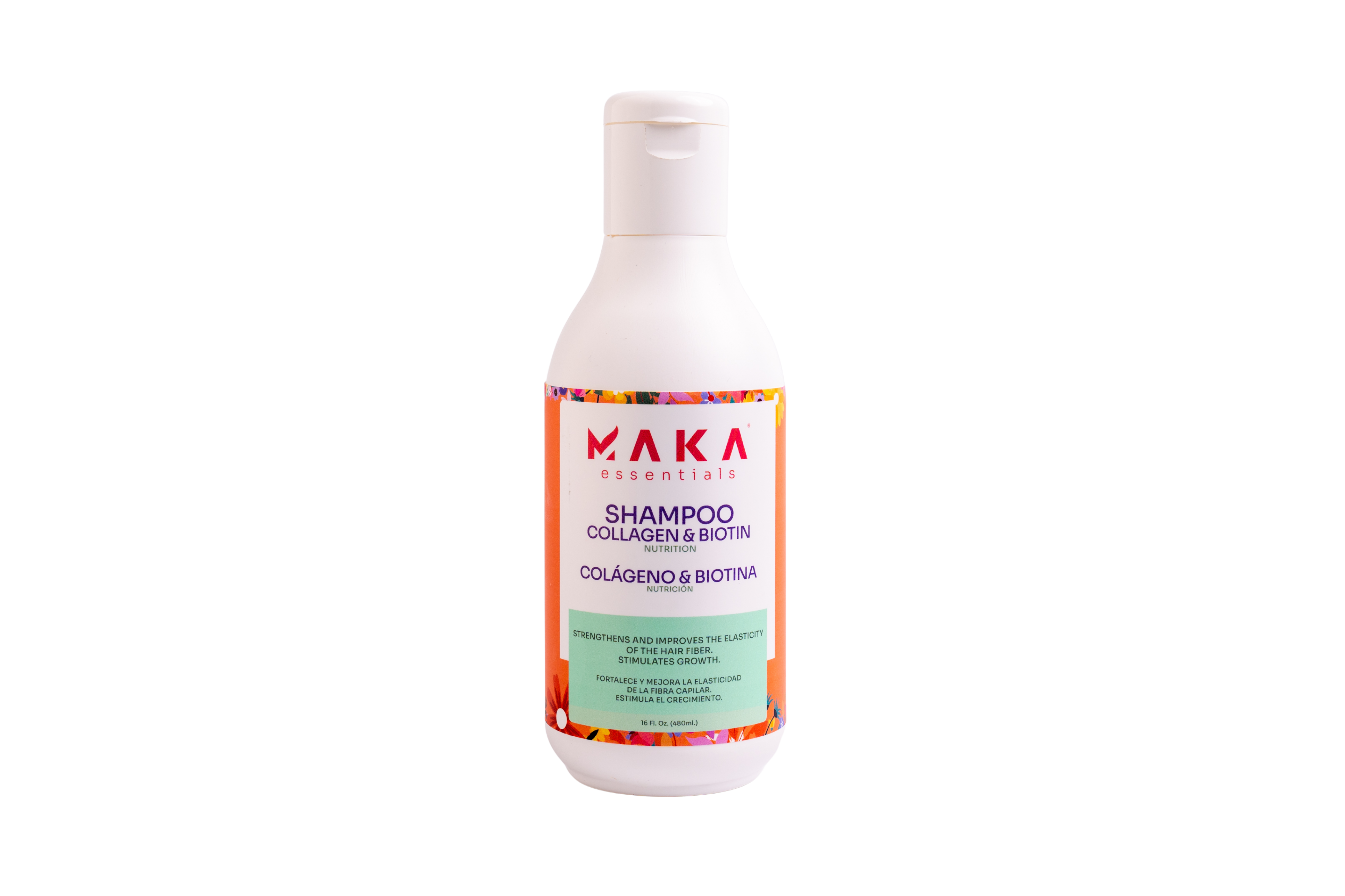 Shampoo de Colágeno y Biotina – Nutrición, 16 Oz. – MAKA ESSENTIALS.